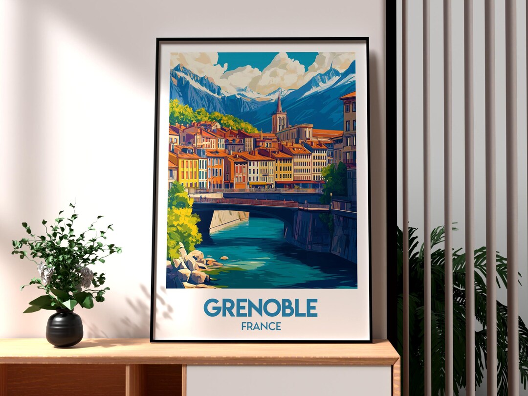 Grenoble France Poster: French Alps Travel Print - Etsy