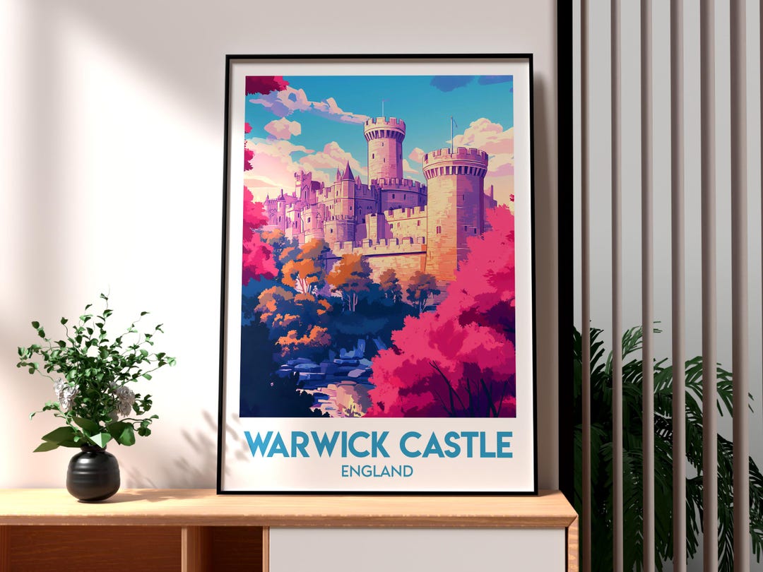 Warwick Castle Poster - Warwick Castle Wall Art - Warwick Poster - UK ...
