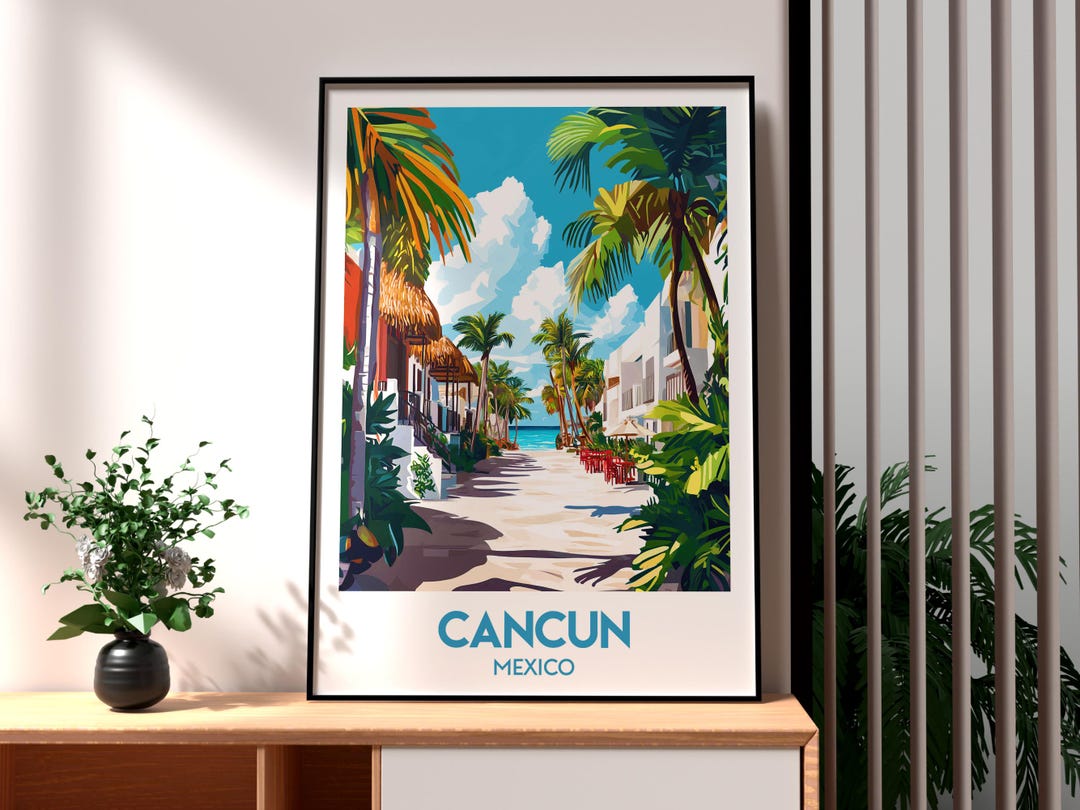Cancun Print - Cancun Mexico Wall Art - Cancun Beach Poster - Travel ...