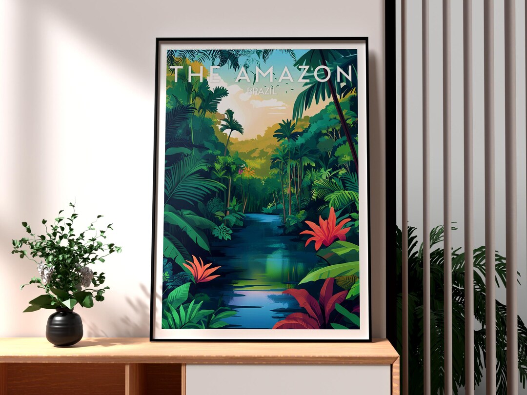 Amazon Rainforest Poster: Brazil Travel Art Print - Etsy