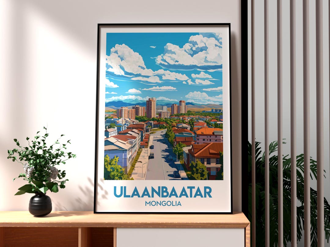 Ulaanbaatar Poster: Mongolia Travel Art Print - Etsy
