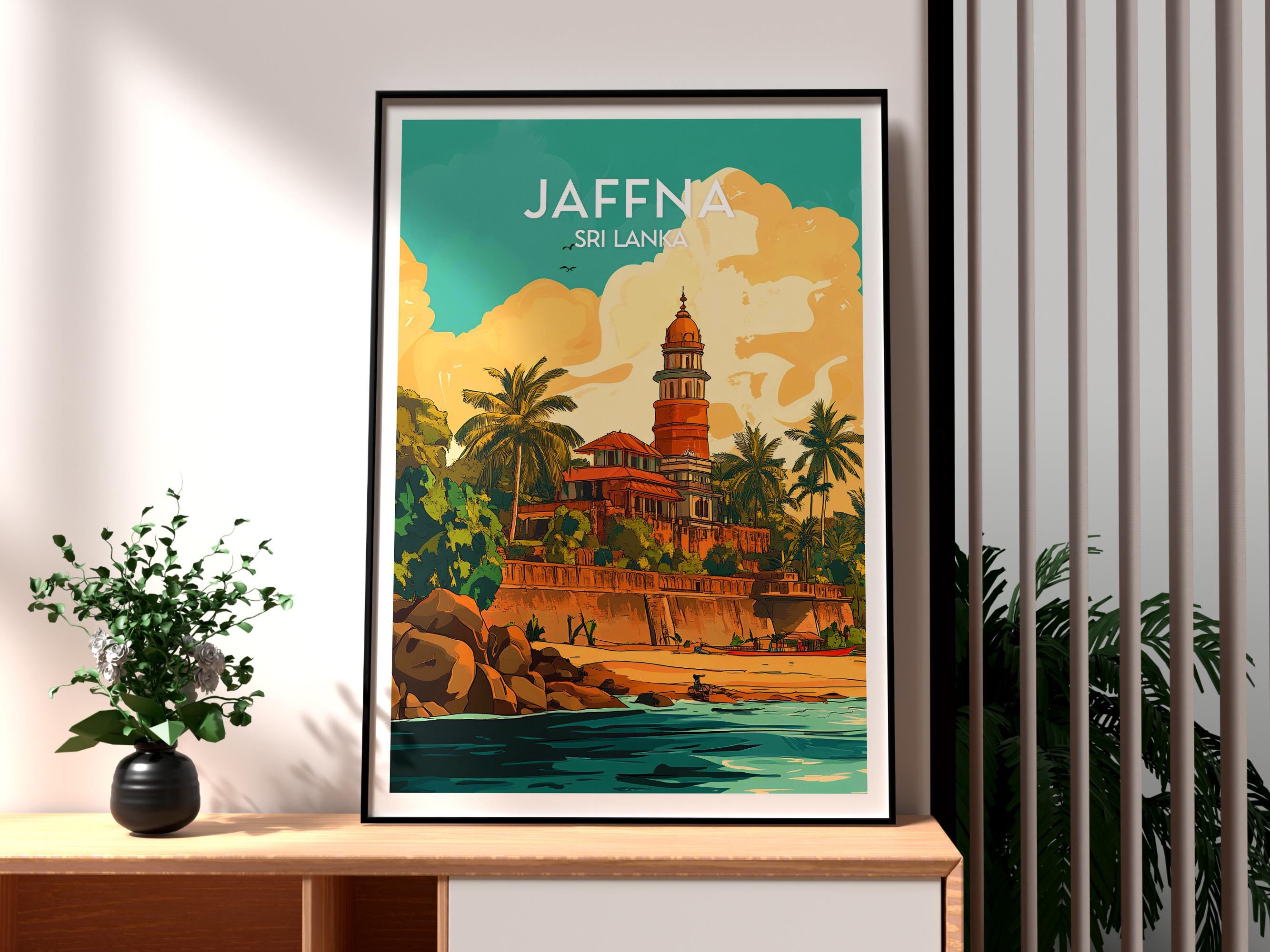 Jaffna Poster Sri Lanka Wall Art Jaffna Poster Sri Lanka Travel Print ...
