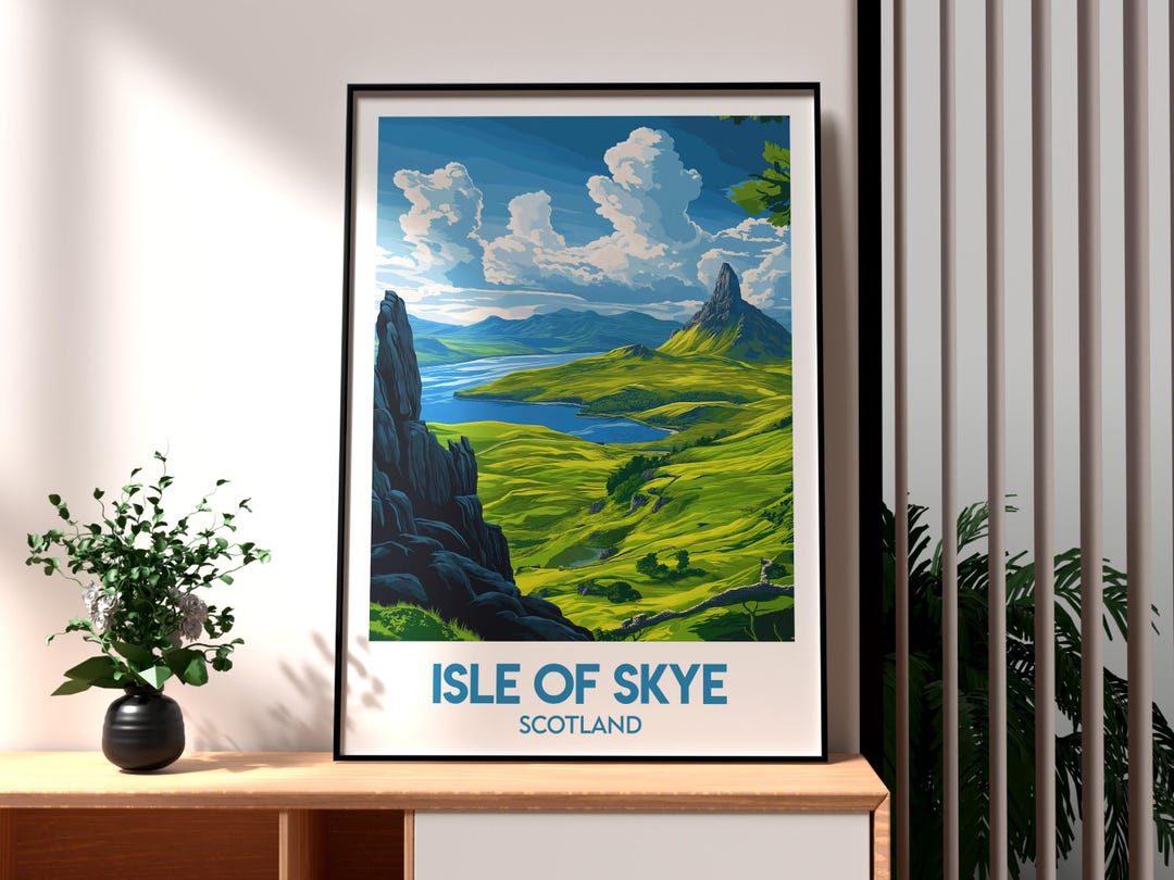 Isle of Skye Print - Scotland Wall Art - Inner Hebrides Poster - UK ...