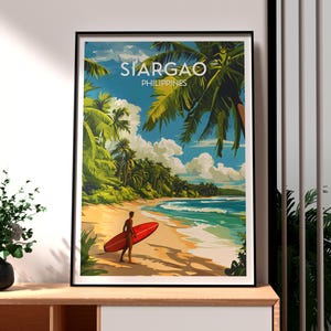 Siargao Philippines Art Print: Tropical Island Travel Poster - Etsy