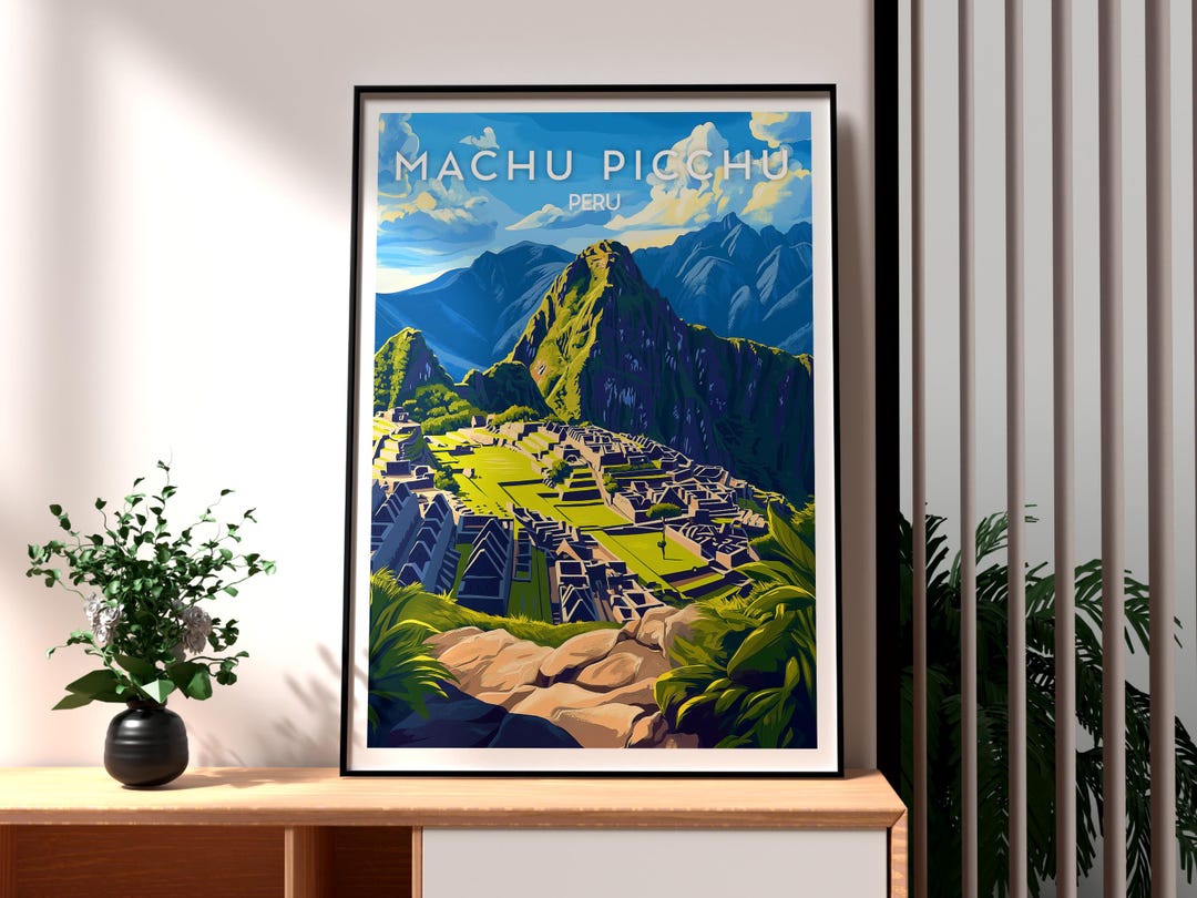 Machu Picchu Poster - Machu Picchu Art - Peru Travel Print - Peru Wall ...