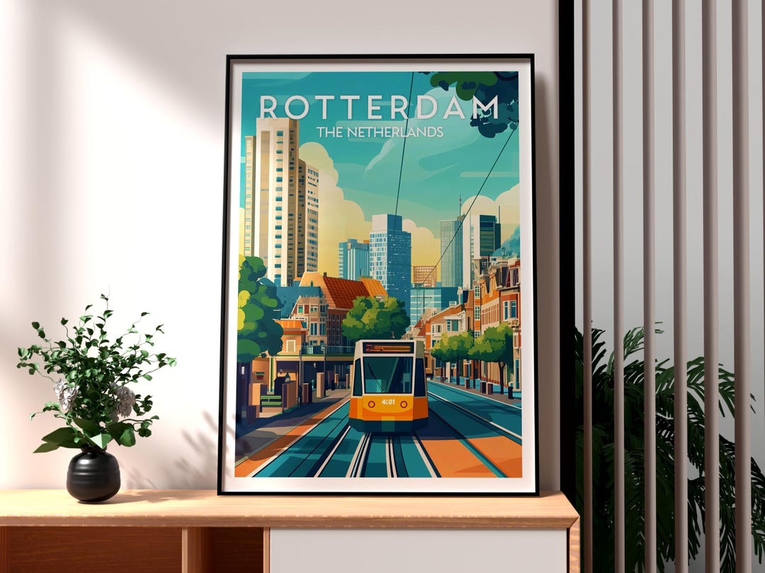 Rotterdam Print - the Netherlands Wall Art - Rotterdam Poster - Travel ...