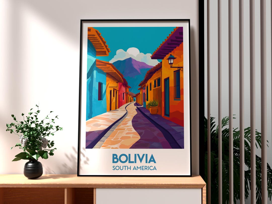 Bolivia Poster - Bolivia Art - Bolivia Travel Print - Bolivia Wall Art ...