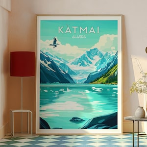 Katmai National Park Poster - Alaska Wall Art - Katmai Alaska Print ...
