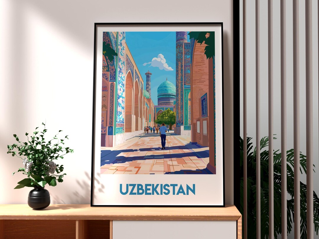 Samarkand Uzbekistan Travel Poster: Central Asia Wall Art - Etsy
