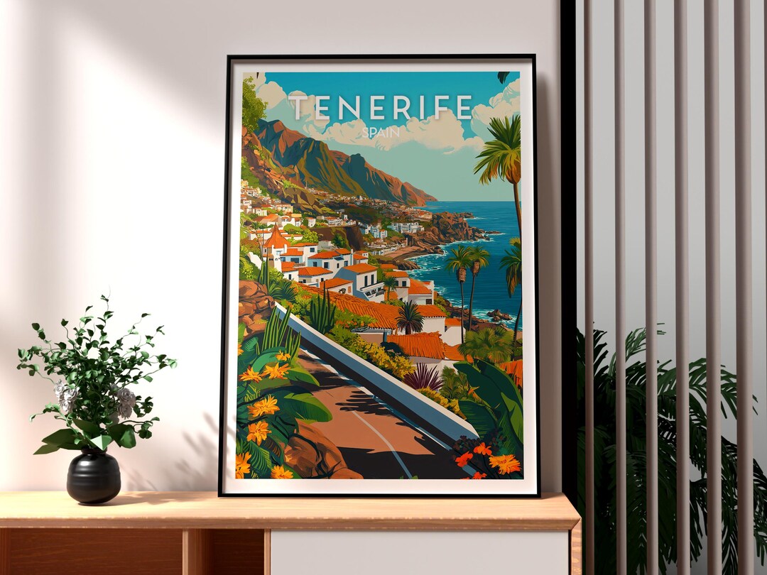 Tenerife Travel Poster: Canary Islands Wall Art - Etsy