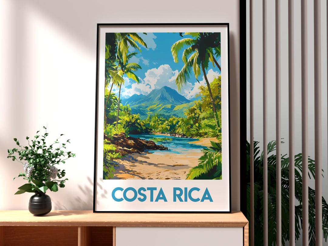 Costa Rica Print - Costa Rica Wall Art - Central America Poster ...