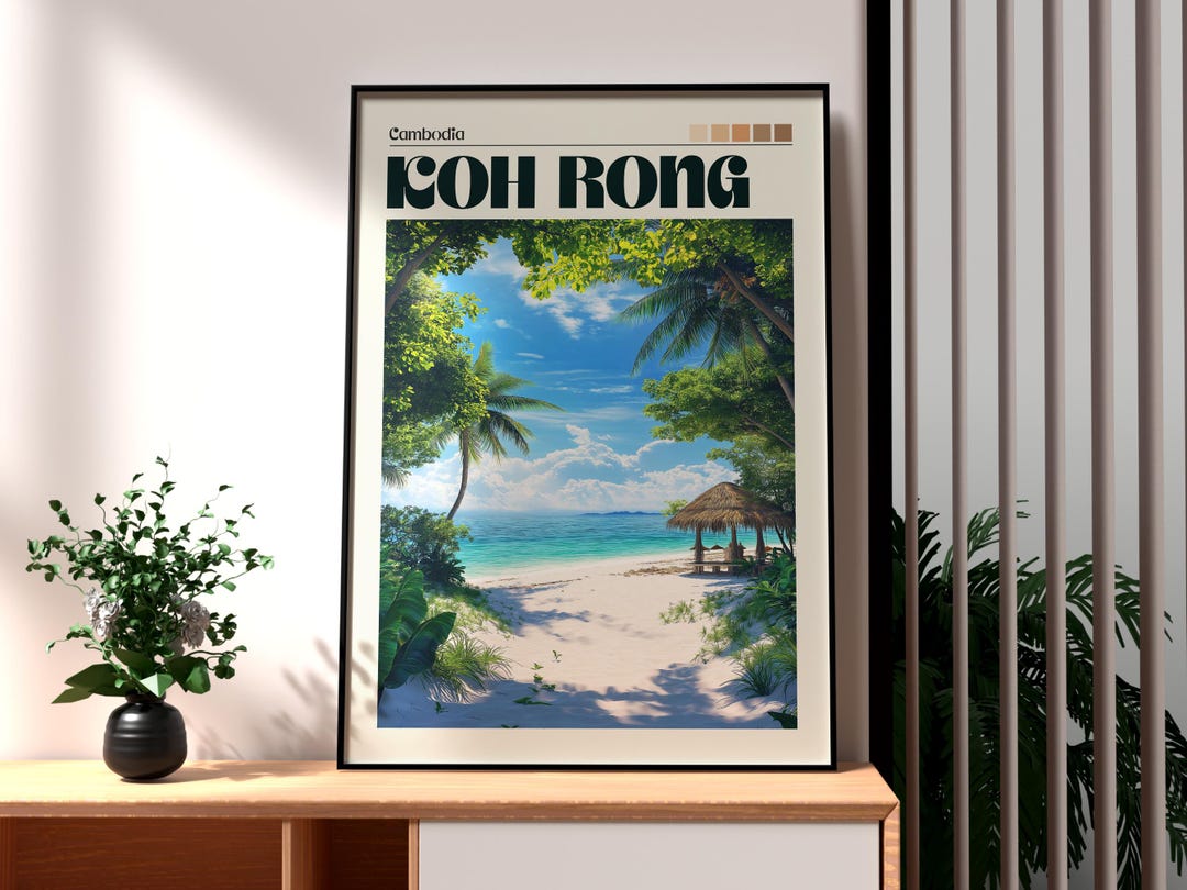 Koh Rong Print - Cambodia Wall Art - Cambodia Poster - Koh Rong Wall ...