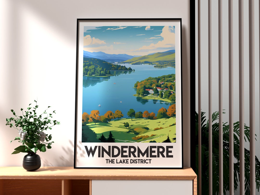 Windermere Print - the Lake District Wall Art - Windermere Poster ...