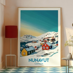Nunavut Canada Poster: Arctic Village Art Print - Etsy