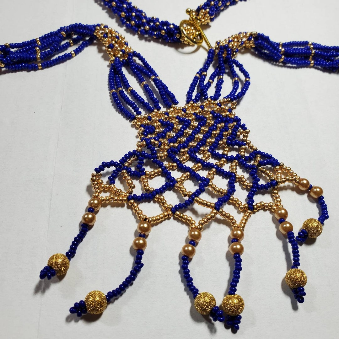 African-inspired Netting Necklace - Etsy