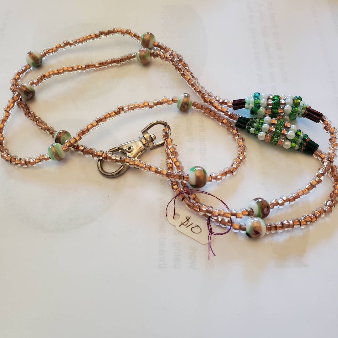 Copper and Green Badge Lanyard - Etsy