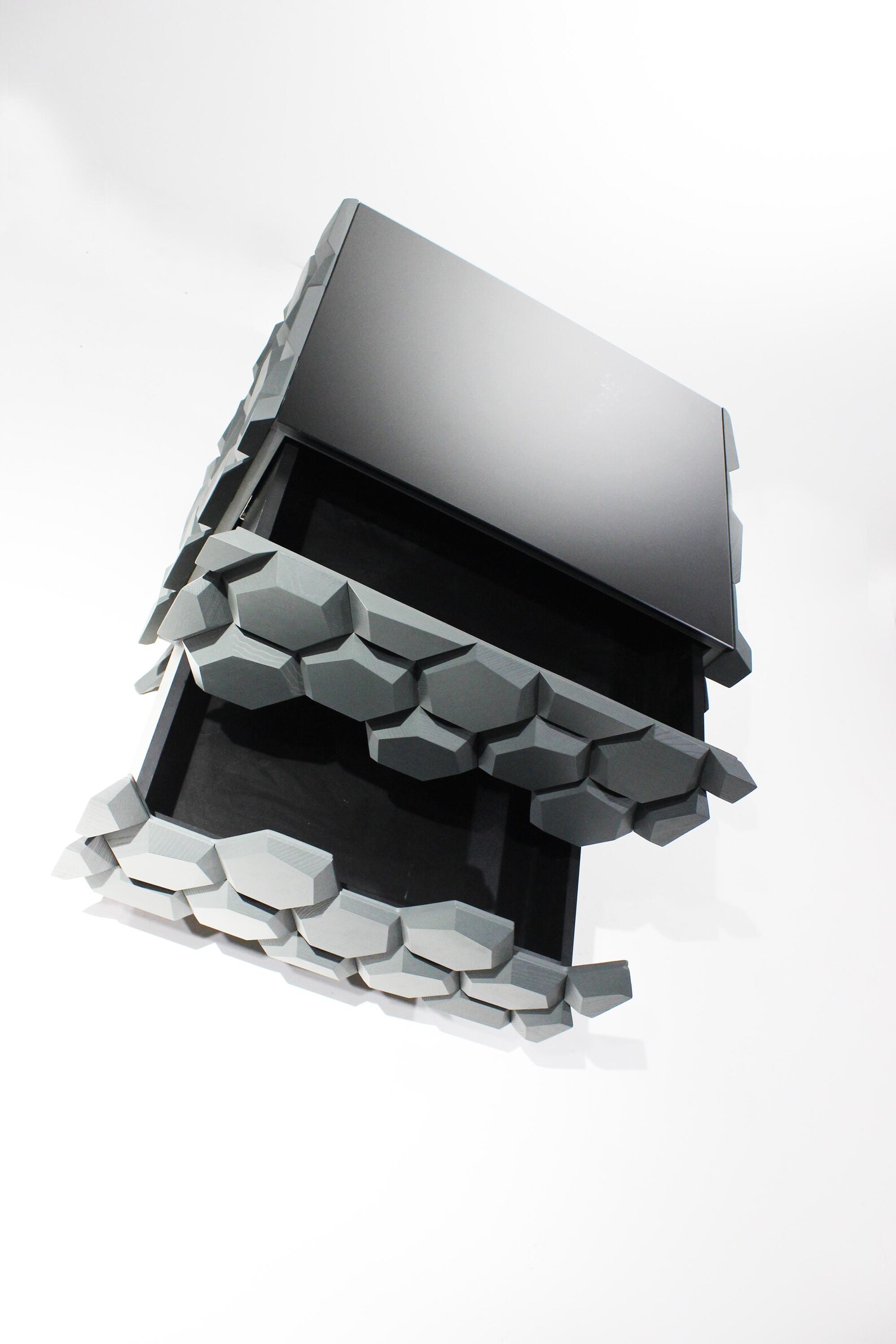 Bedside Table Hexagon. Designer Cabinet With Two Drawers - Etsy