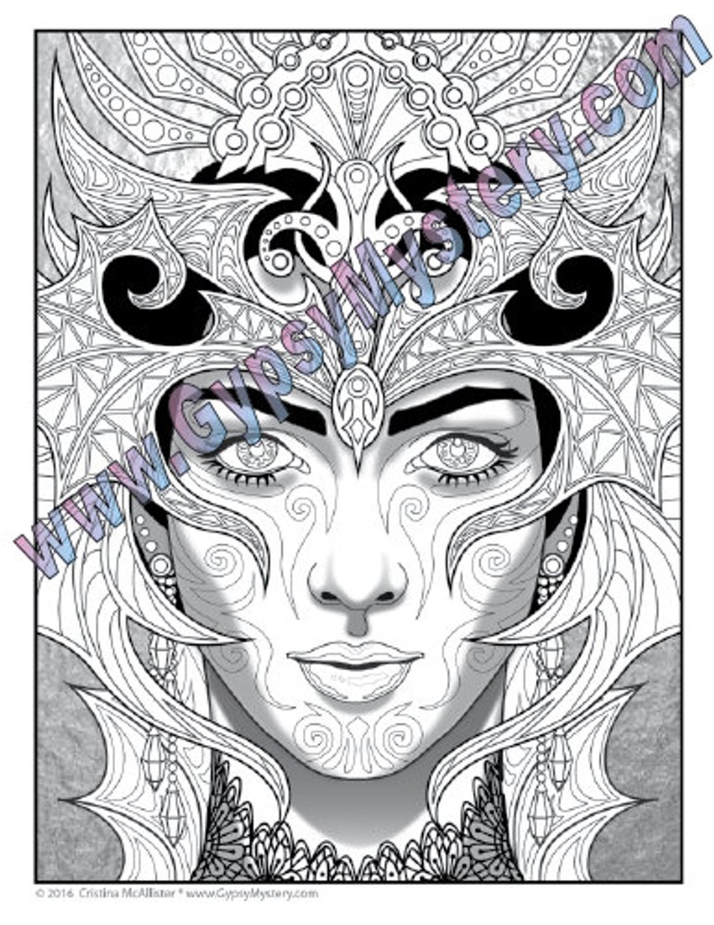 Single Coloring Page - Blessed Empress From the Magical Beauties ...