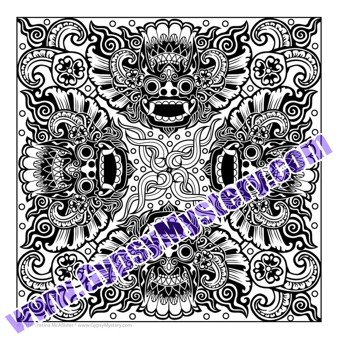 Mandala Carnival Print Pack #1, 12 Coloring Pages, Adult Coloring Book ...