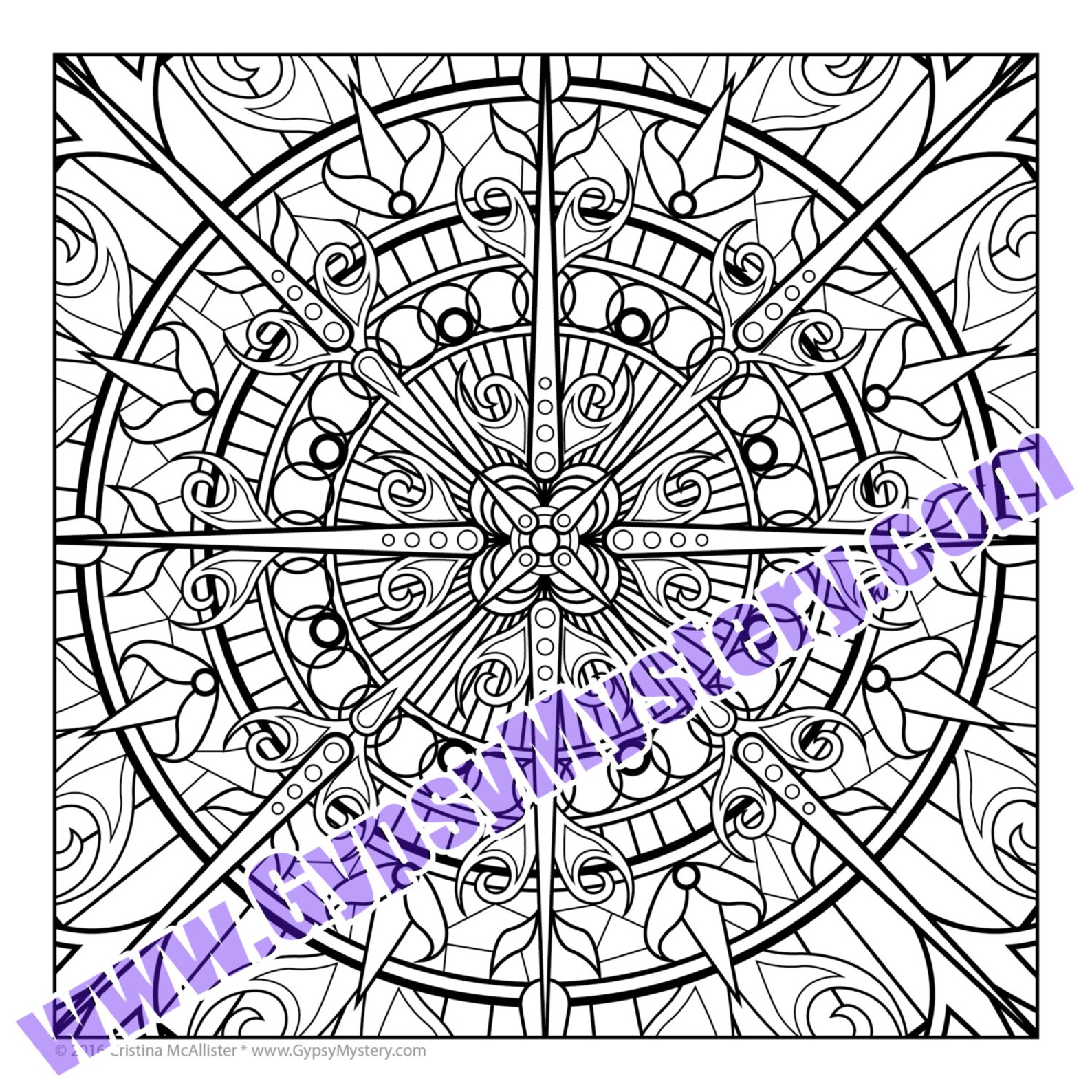 Mandala Carnival Print Pack #1, 12 Coloring Pages, Adult Coloring Book ...