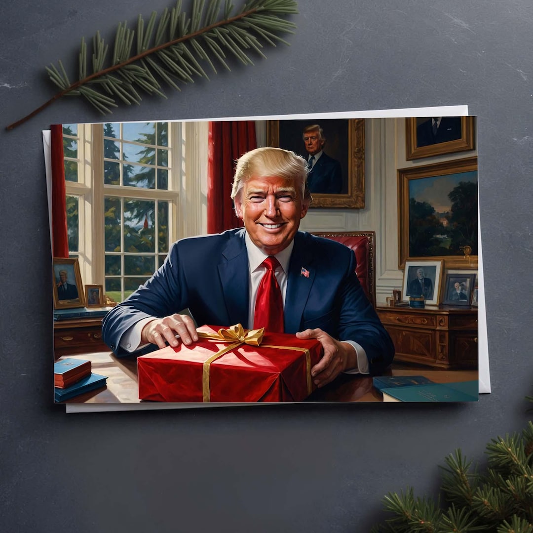 Trump Christmas Card - White House Interior #1, Holiday Card, Greeting ...