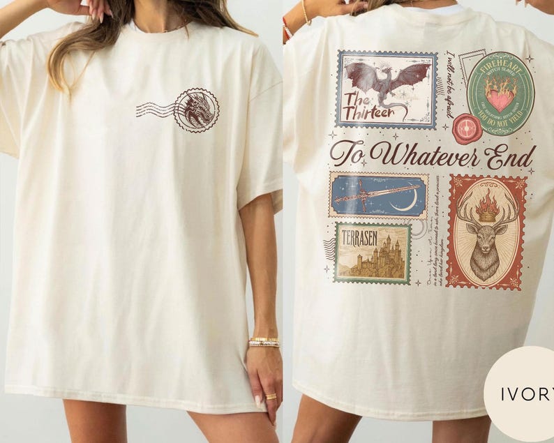 TOG Book Stamps Shirt, Terrasen the Thirteen T Shirt, Aelin Fireheart ...
