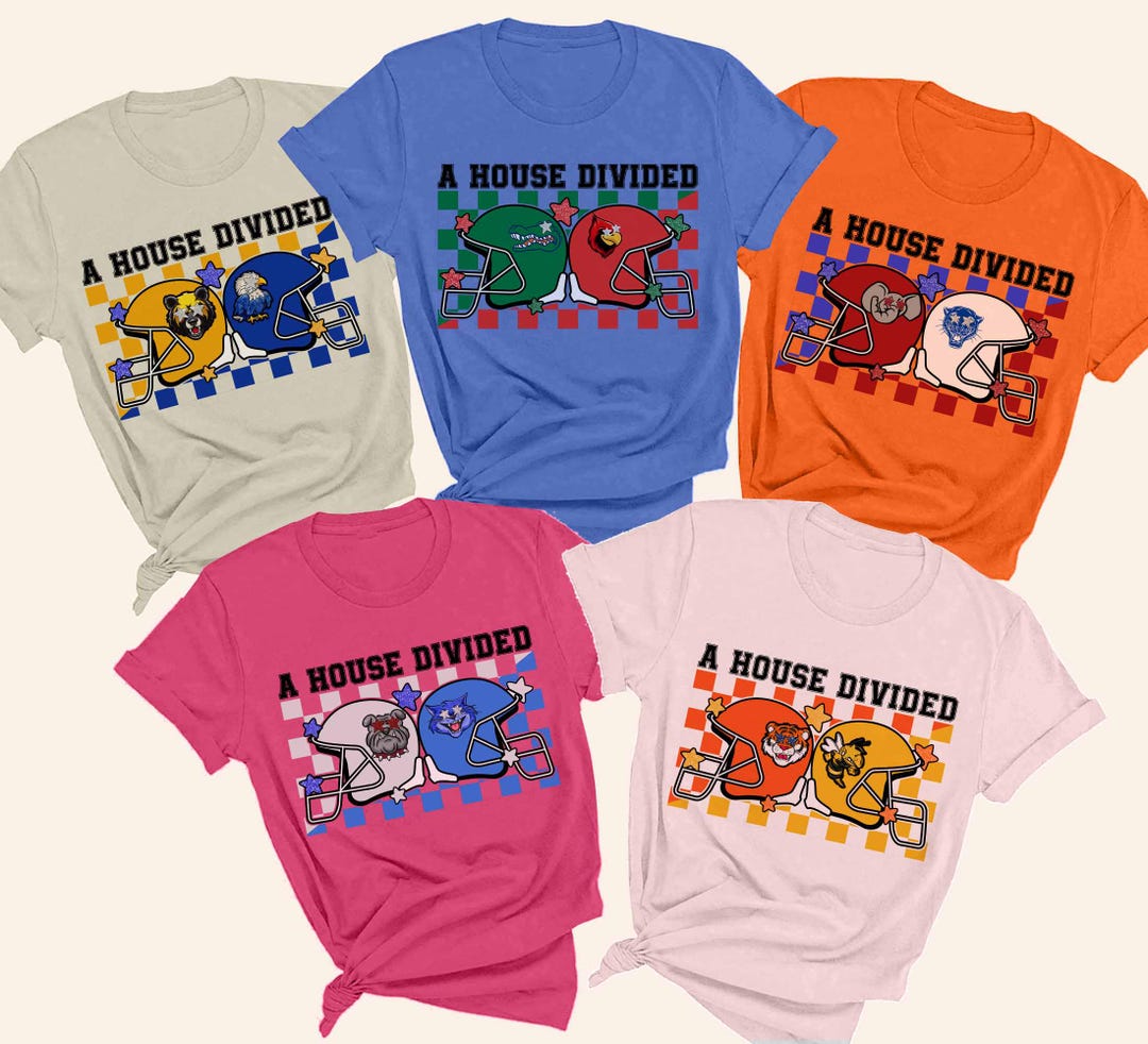 Custom Vintage House Divided Pennant Shirt, School Spirit Shirt ...