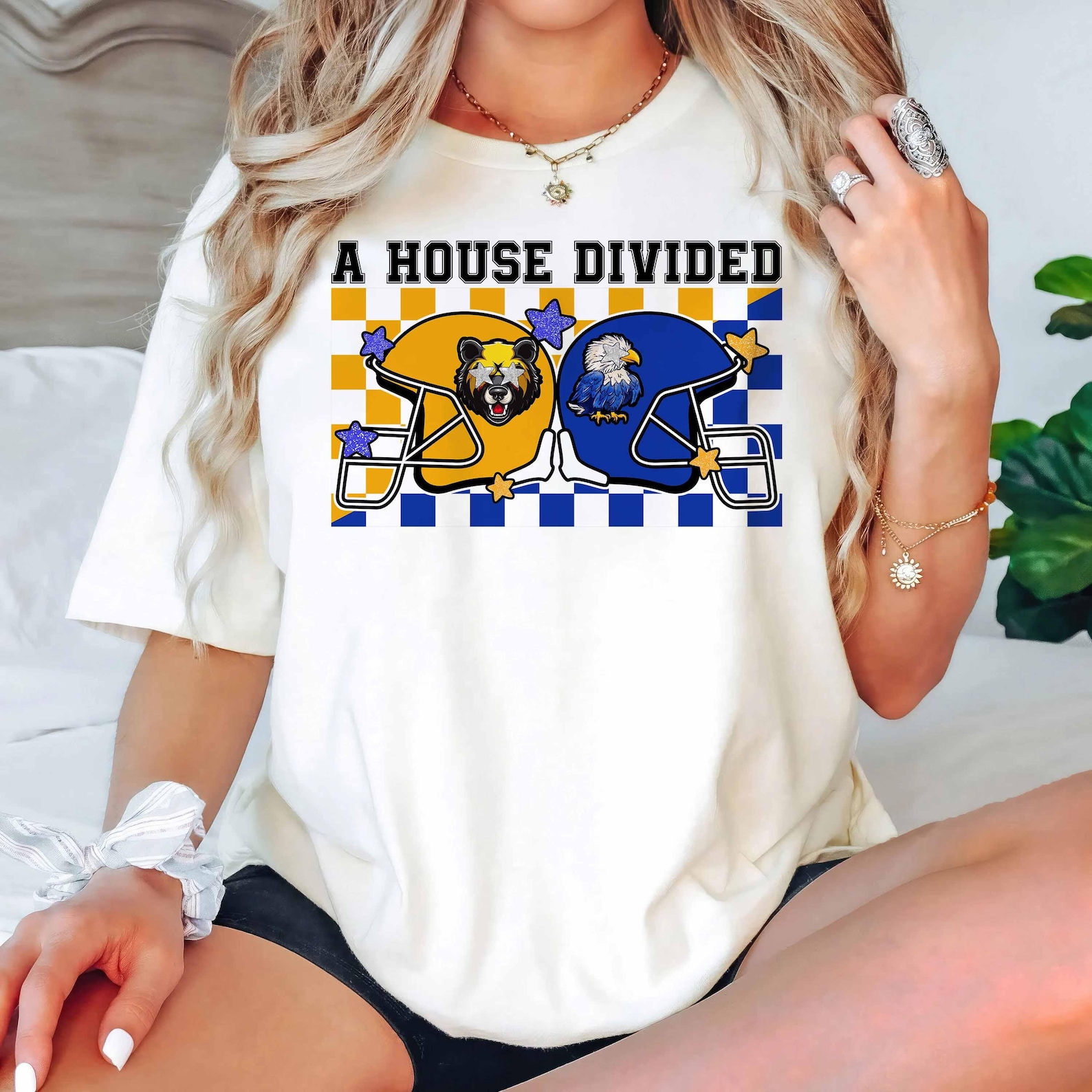 Custom House Divided Mascot Shirt, School Spirit Shirt, Football ...
