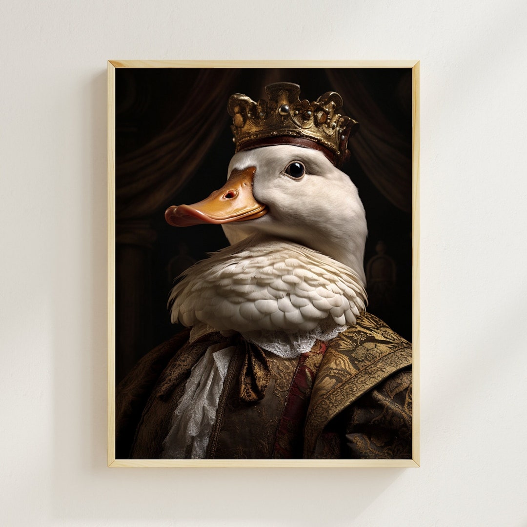 Aristocratic Duck, Victorian Animal Portraits, Royal Duck Poster, Royal ...