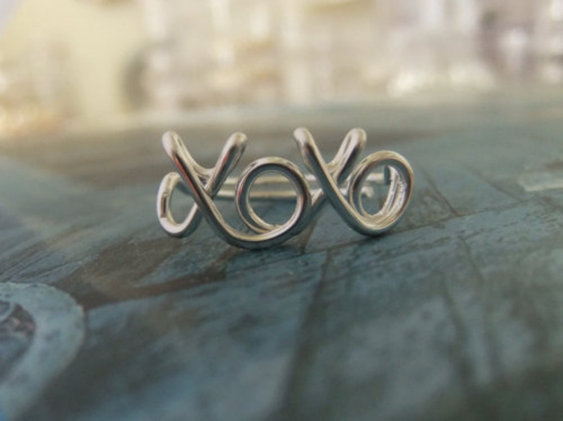 XOXO Ring sterling Silver - Etsy