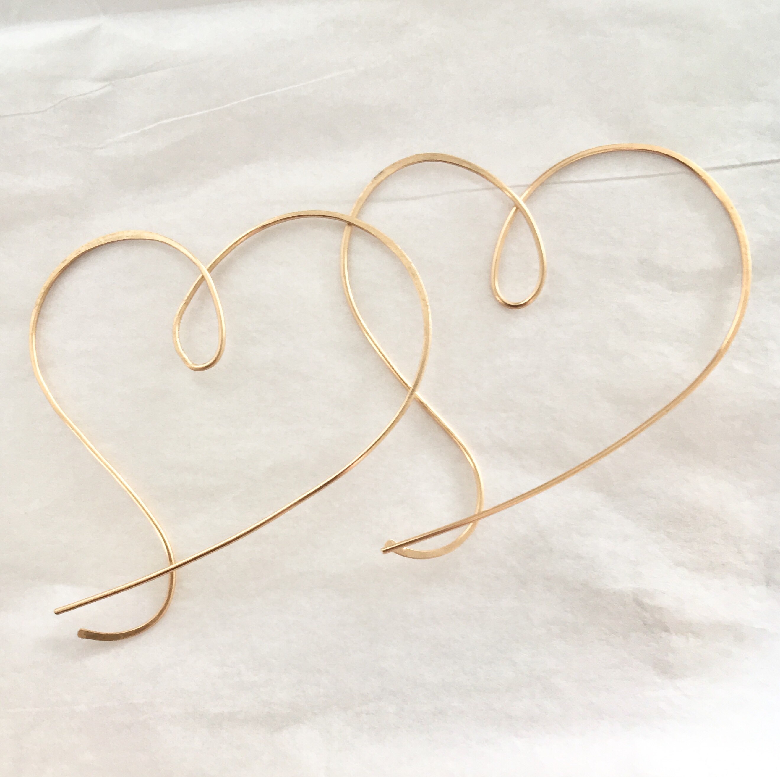 Extra Large Heart Hoop Earrings, Heart Hoop Earrings, Hypoallergenic ...