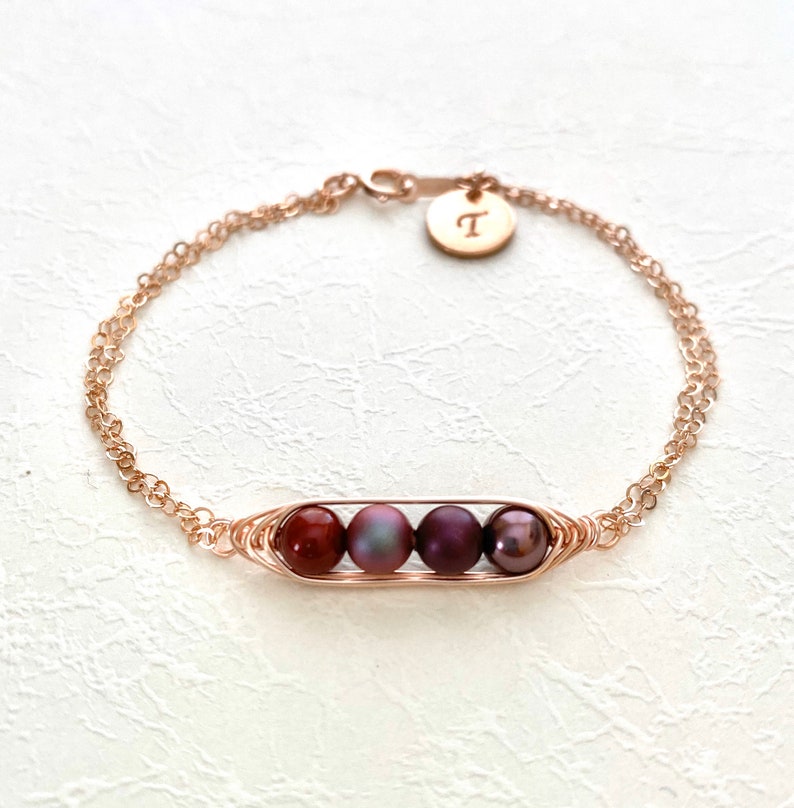 Peapod Bracelet Swarovski Pearl Pea Pod Bracelet Peas in a - Etsy