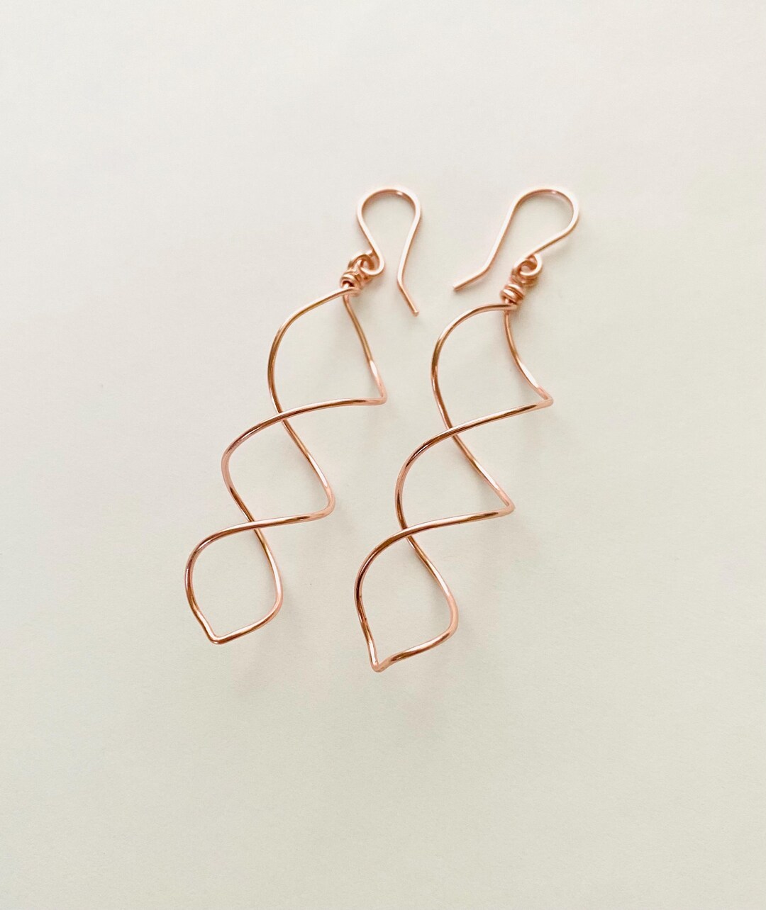 Handmade Double Helix Earrings: Sterling Silver, Gold, Rose Gold Filled ...