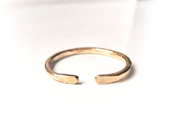 Open Cuff Rose Gold Ring - Etsy