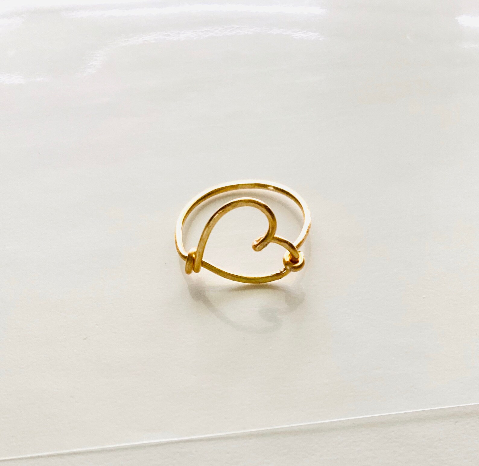 Large Heart Ring Heart Ring in 14k Gold Filled Sideway Heart | Etsy