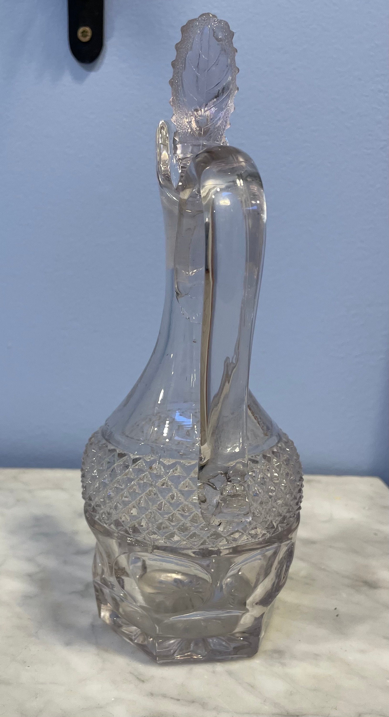Cut Glass Cruet W Stopper - Etsy