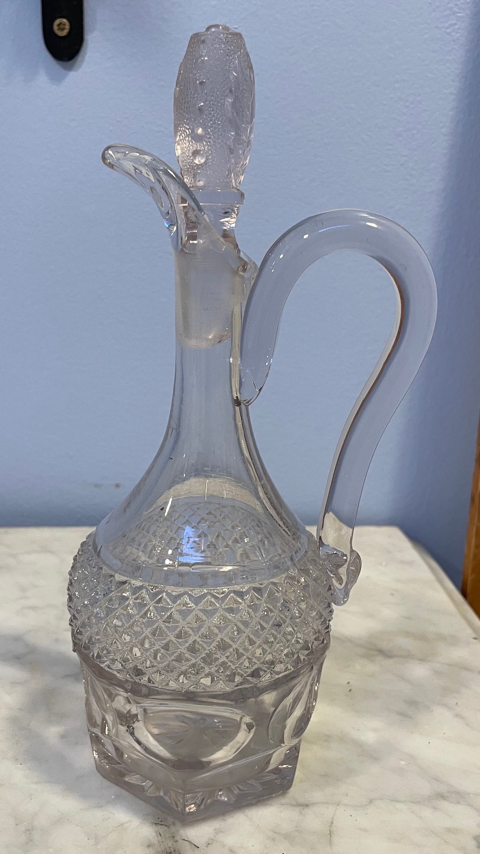 Cut Glass Cruet W Stopper - Etsy