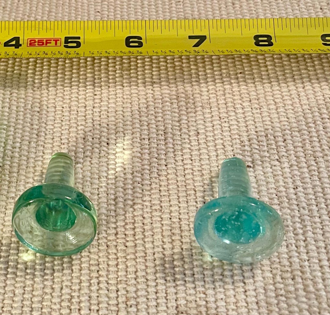 Antique Vintage Green Glass Bottle Stoppers - Etsy