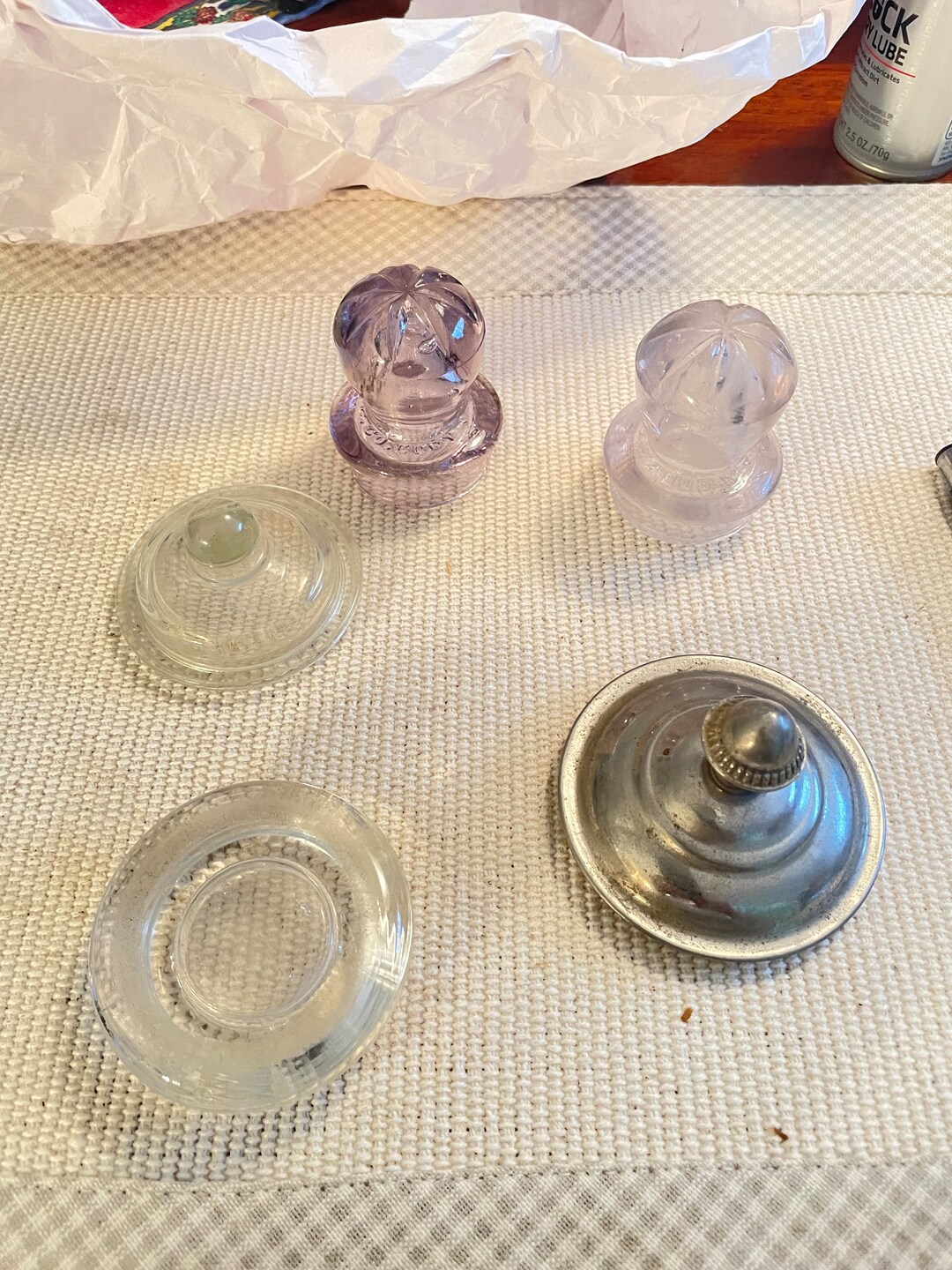 Assorted Antique Jar Lids Glass and Silver - Etsy