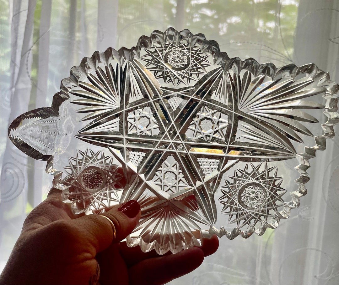 Sweet Old Cut Glass Candy Dish - Etsy
