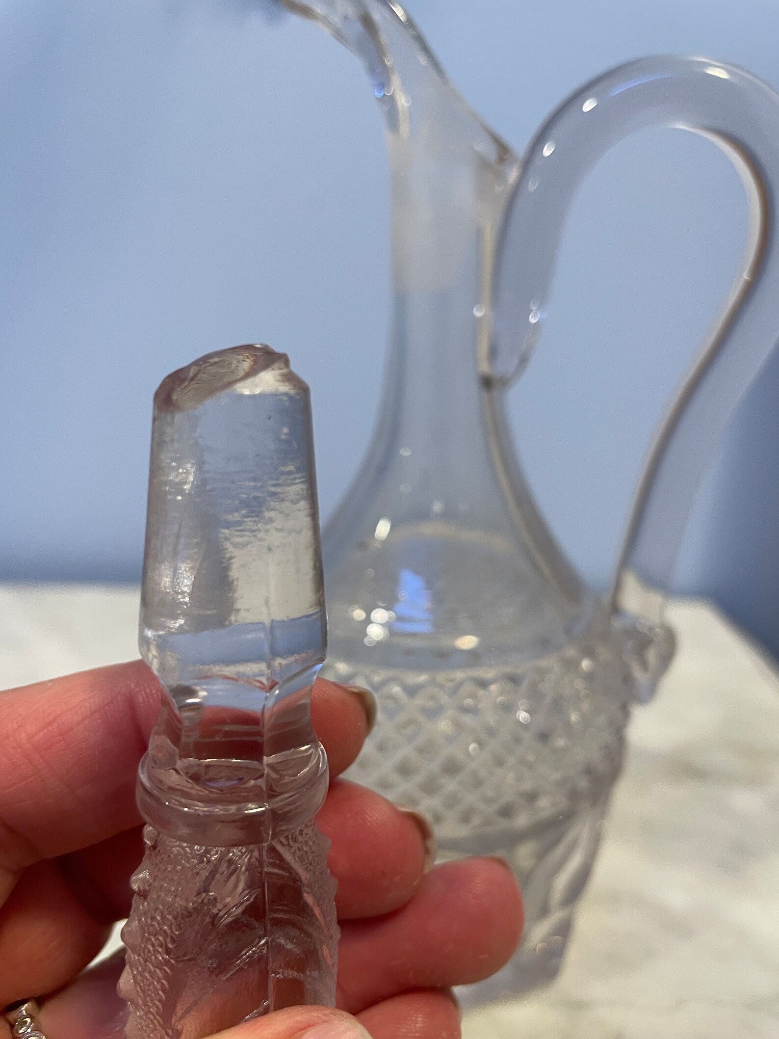 Cut Glass Cruet W Stopper - Etsy