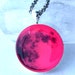 Full Pink Moon Real Space Glow in the Dark 1" - Etsy