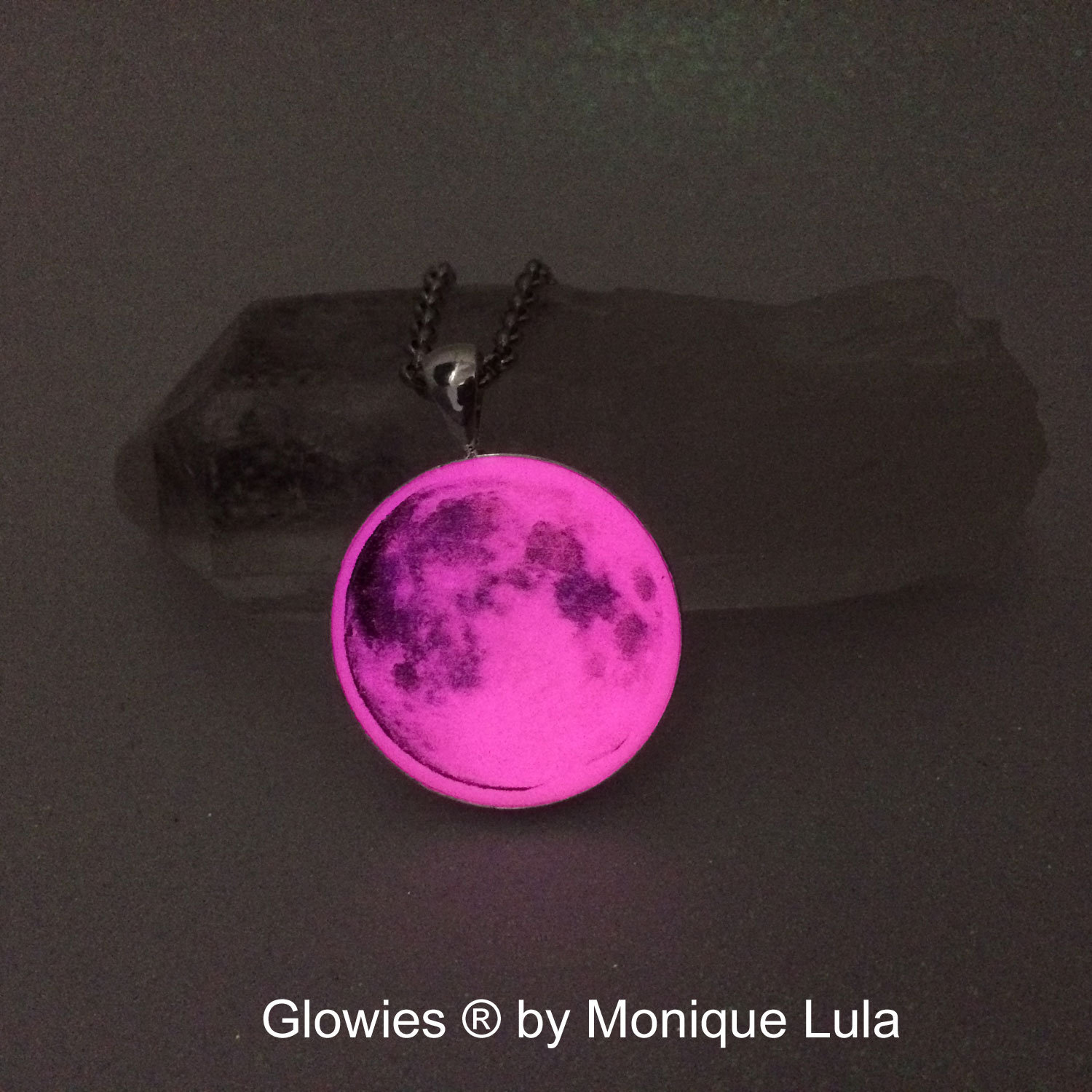 Full Pink Moon Real Space Glow in the Dark 1 | Etsy