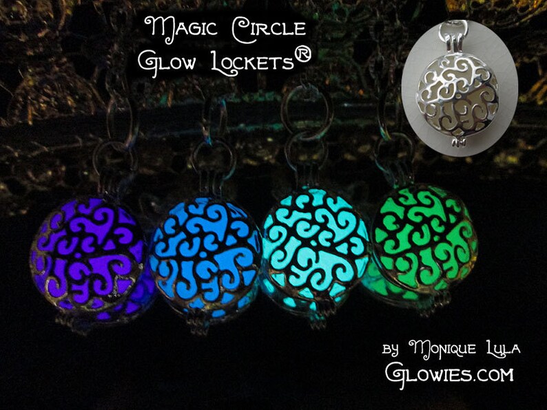 Magic Circle Glow Locket Necklace - Etsy
