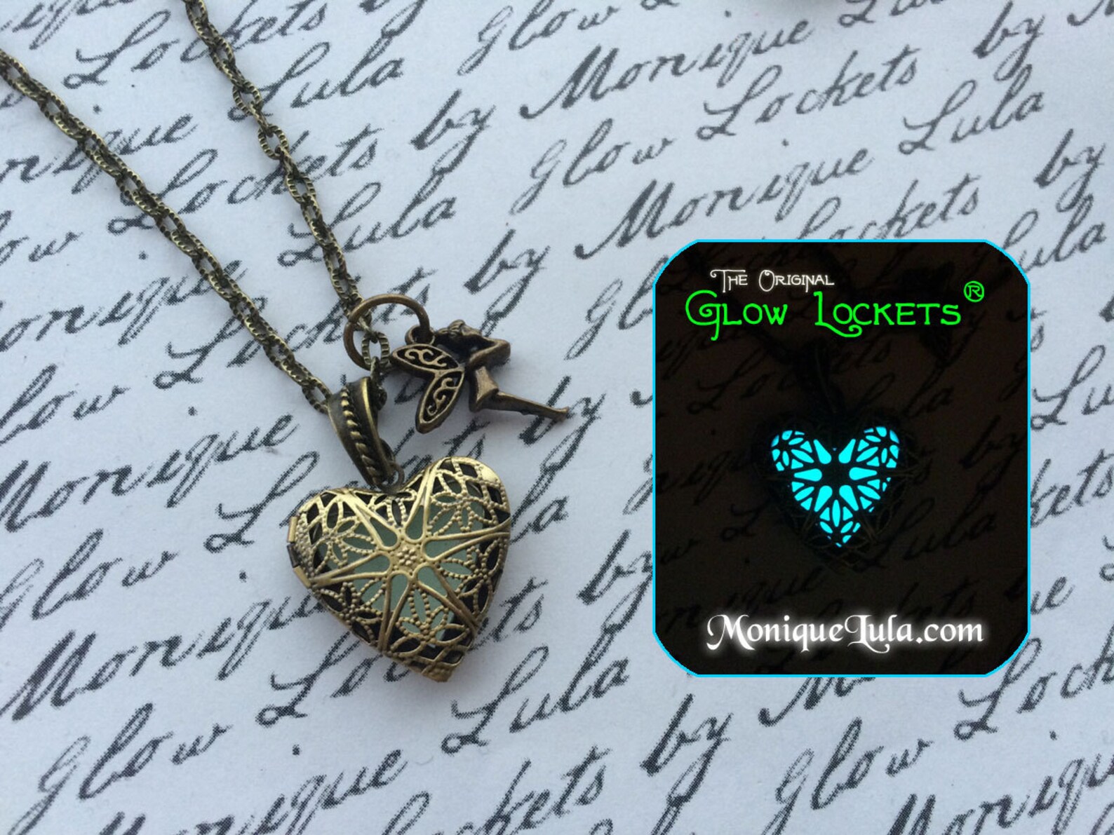 Heart of the Fairy Glow Locket Steampunk Magic Wings - Etsy