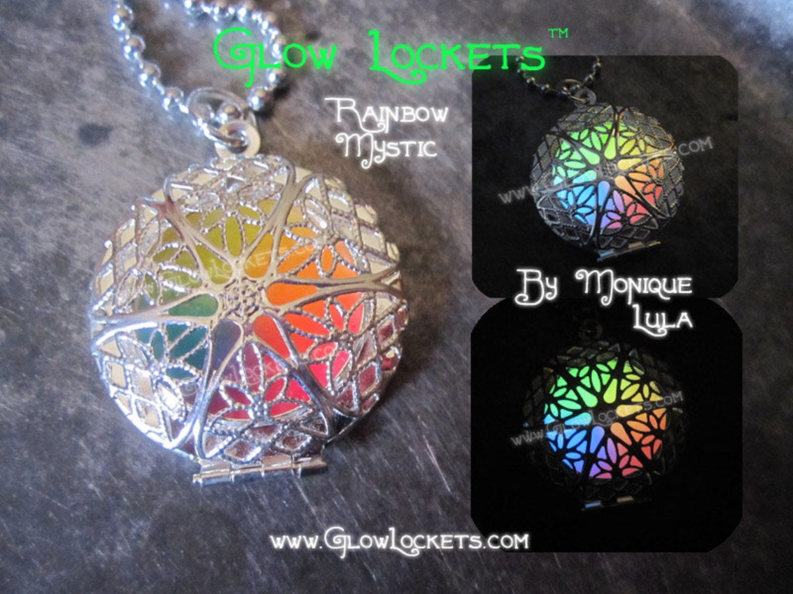 Rainbow Mystic Glow Locket - Etsy