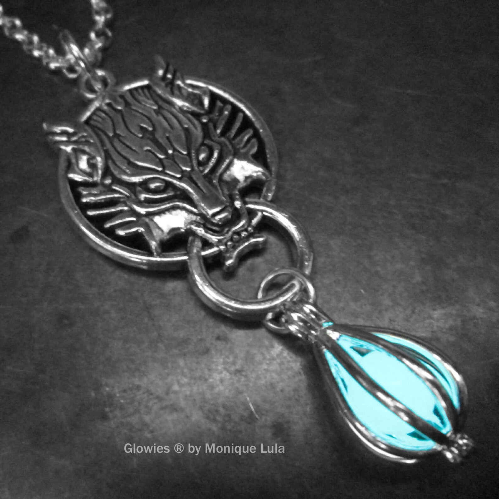 Magic Fenrir Wolf With Orb Cage Final Fantasy Inspired Glow in the Dark ...