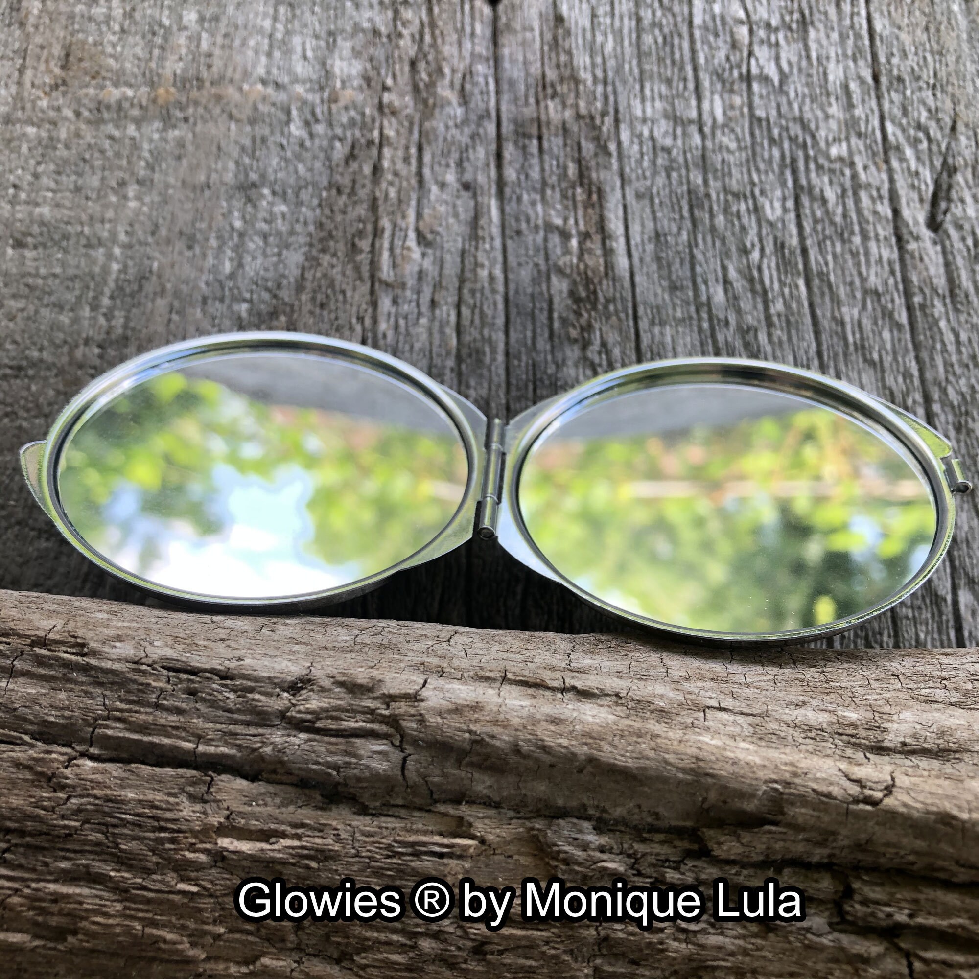 Glow in the dark Full Moon Compact Mirror