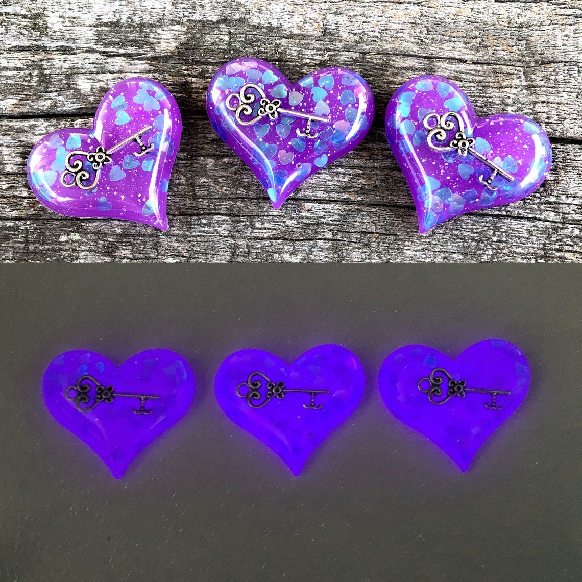 Key to My Heart Lula Glow Heart Necklace - Etsy