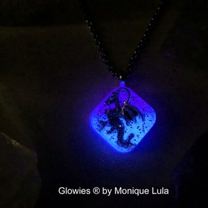 Glow in the Dark Dragon Necklace Magic Fantasy Jewelry - Etsy